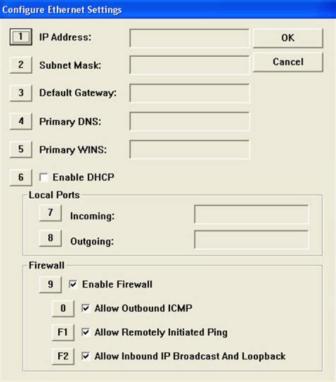 Configure Ethernet Settings