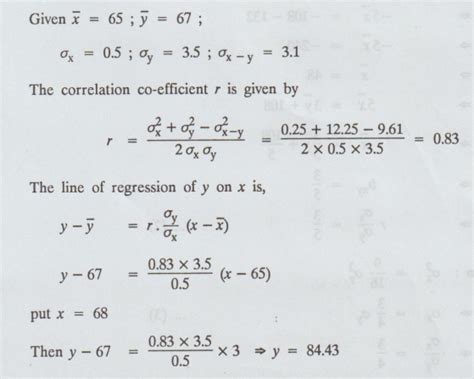 Regression Example Solved Problems Two Dimensional Random Variables
