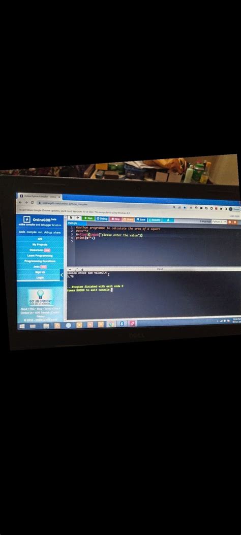 Task6 Python Programme To Calculate The Area Of A Square And Cube Kiran