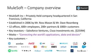 Mulesoft Anypoint Platform Introduction PPTX Cloud Computing Internet