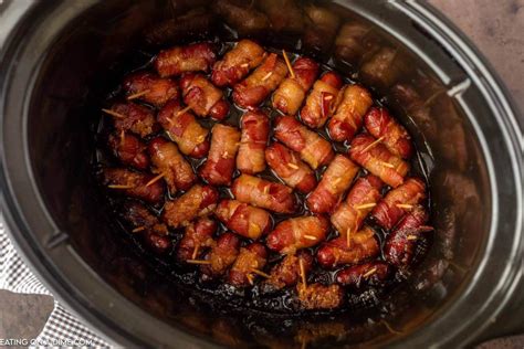 Crock Pot Bacon Wrapped Smokies Eating On A Dime