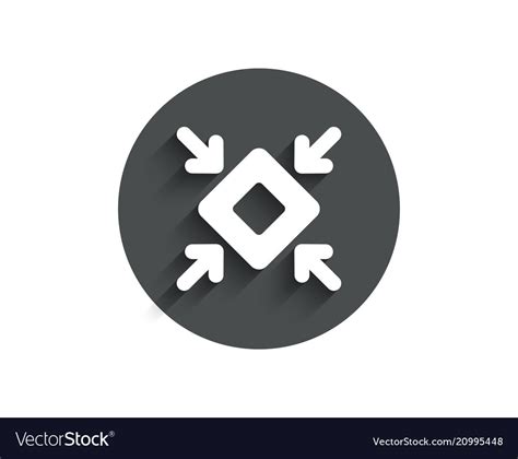 Minimize Arrow Simple Icon Small Screen Sign Vector Image