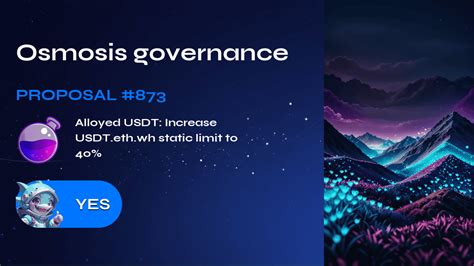 Osmosis Governance Proposal №873