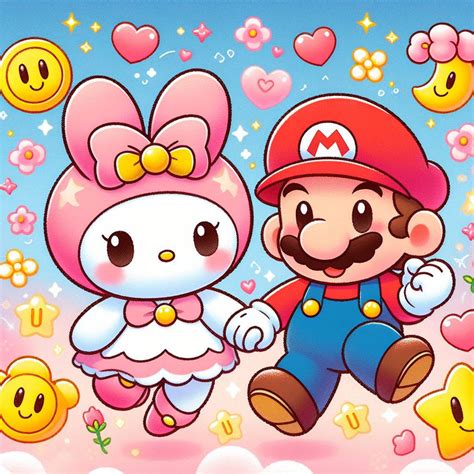 My Melody And Mario Ai Drawing By Cuddlesnam On Deviantart
