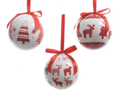 Globuri De Craciun Din Spuma Kaemingk Model Ren Si Brad De Craciun 7 5 Cm Kaemingk