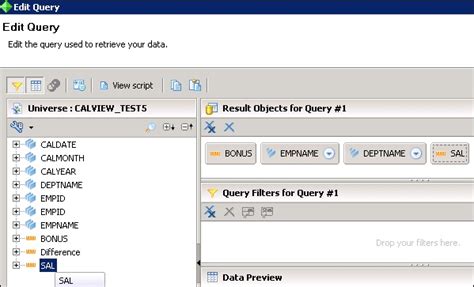 Query Filters Filter Conditions