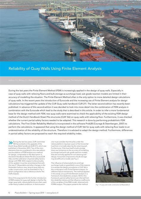 Pdf Reliability Of Quay Walls Using Finite Element Analysis Dokumen