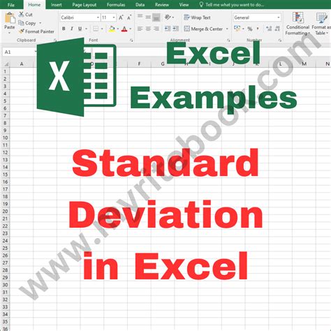 Excel Example Standard Deviation In Excel Myritebook Learn Tutorials