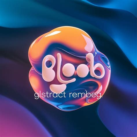 Premium Photo Single Abstract Blob With The Title Written In A Small