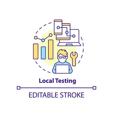 Local Testing Concept Icon Stock Vector Illustration Of Graphic 254540711