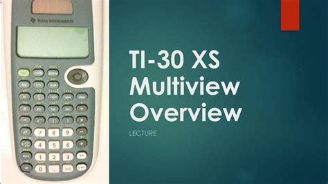Overview Of Ti 30xs Multiview Youtube