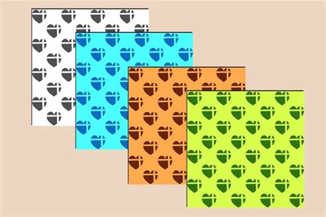 Bright Cute Heart 39 Digital Paper Seamless Pattern Backgrounds Clip