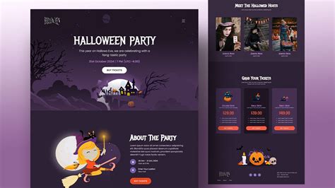 create a halloween website design using html css and javascript youtube