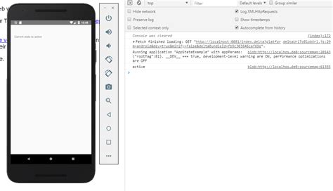 React Native AppState Active Background Inactive About React
