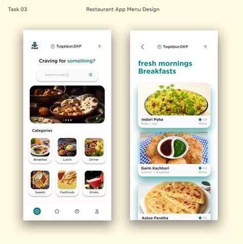 Ujjwal Sinha On Linkedin Task 03 Restaurant App Menu Design