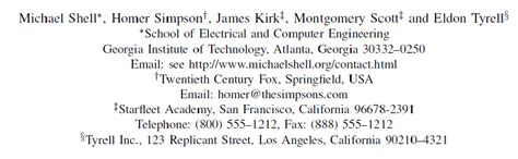 Authorship Ieee Conference Paper Different Author Blocks Different