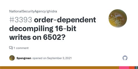 Order Dependent Decompiling 16 Bit Writes On 6502 · Issue 3393