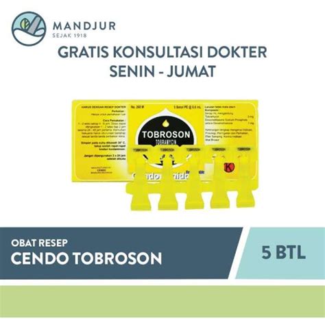 Jual Cendo Tobroson Minidose 06 Ml Di Seller Apotek Mandjur Official