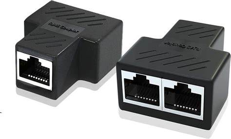 2 Pièces Doubleur Rj45 Rj45 Splitter Adaptateur Splitter Câble Ethernet Avec Connecteur Réseau