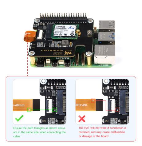 Waveshare PCIe To M Adapter For Raspberry Pi Supports NVMe Protocol M Solid State Drive