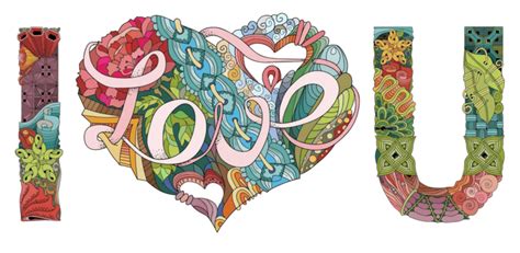 Decorative Zentangle Object Word Flower Coloring Page In Vector Format