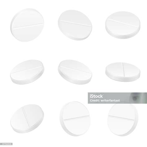 현실적인 3d 화이트 의료 클로즈업 흰색 배경에 고립 된 알 약 벡터 0명에 대한 스톡 벡터 아트 및 기타 이미지 0명 3차원 형태 건강관리와 의술 Istock