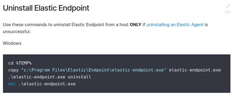 Impossible To Uninstall Elastic Endpoint Elastic Agent Discuss The Elastic Stack
