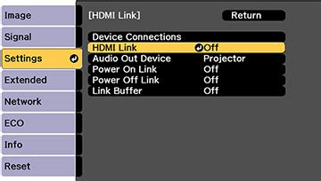 Operating Connected Devices Using The HDMI Link Features