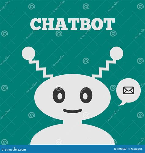 Friendly Robot With A Smiling Face Icon Speech Bubble With Message Text Chatbot Stock Vector
