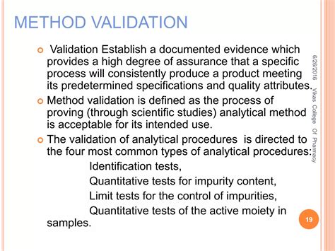 Hplc Method Development And Method Validation Mrs Pptx