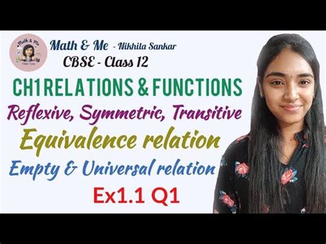 Class12 Ex11 Q1 Equivalence Relation Empty And Universal Relations Ch1 Relations And Functions