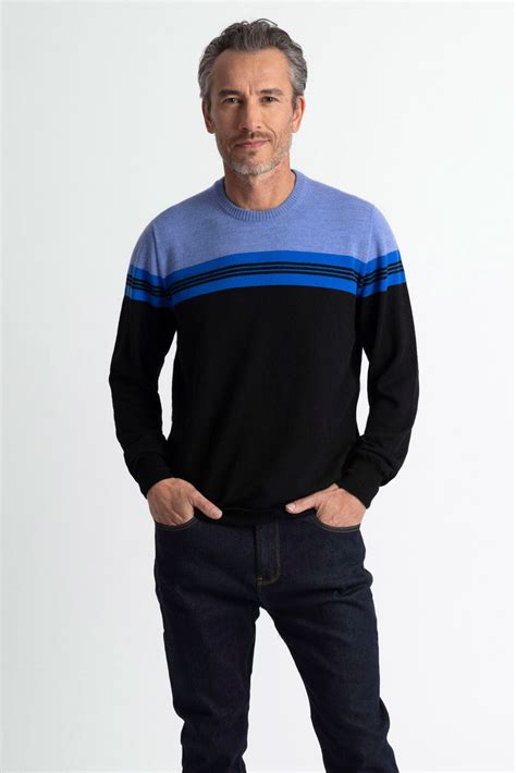 Mens Variegated Crew Neck 100 Merino Wool Ecowool