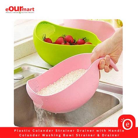 Plastic Colander Strainer Drainer With Handle Perfect Product For Storing And Straining