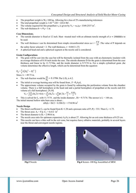 Conceptual Design And Structural Analysis Of Solid Rocket Motor Casing Pdf Physics Science
