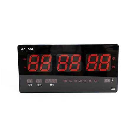 Relógio De Parede Digital Led Alarme Calendário Com Melodia Submarino
