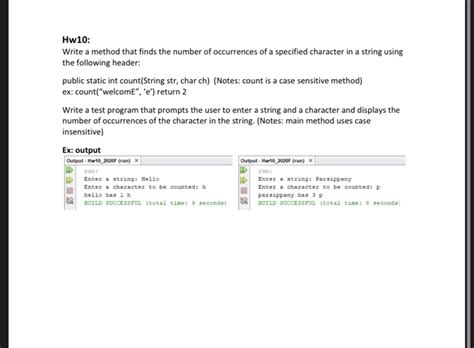 Solved Hw10 Write A Method That Finds The Number Of