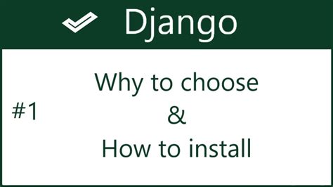 1 Why Django How To Install Django By Hardik Patel Youtube