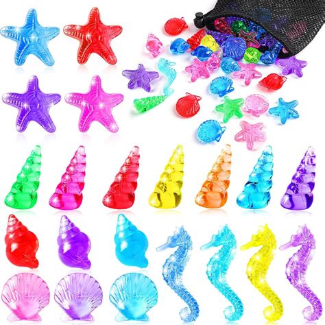Marforever 36 Pcs Diving Gems Pool Toys Acrylic Diamond