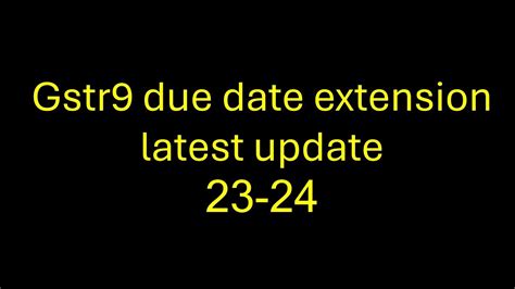 Gstr Due Date Extension Latest Update YouTube