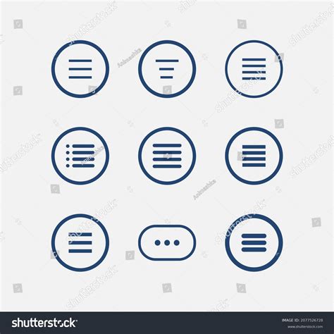 Menu Ui Design Element Icon Set Stock Vector Royalty Free Shutterstock