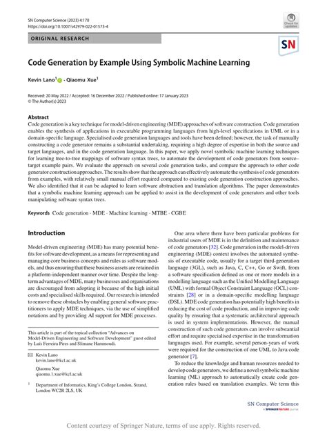 Pdf Code Generation By Example Using Symbolic Machine Learning