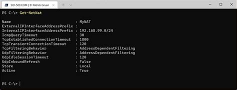 How To Create A Nat Switch On Hyper V With Powershell Sid 500com