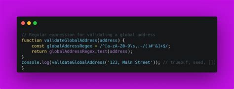 🚀 validate global addresses with a simple regex if you ve ever needed a quick and efficient way
