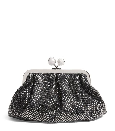Weekend Max Mara Black Medium Embellished Pasticcino Clutch Bag