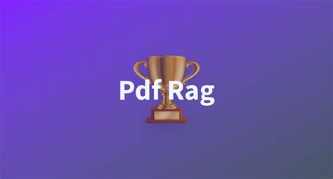 Pdf Rag A Hugging Face Space By Focusedlabs