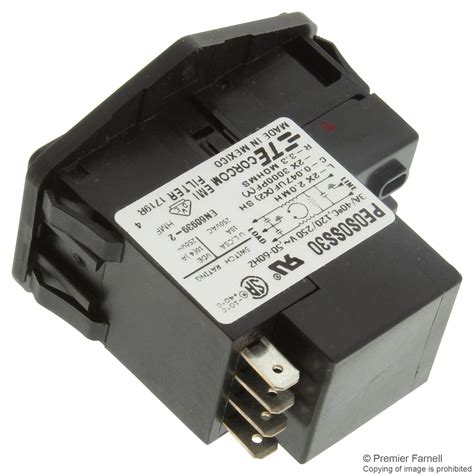 Pe0s0ss30 Corcom Te Connectivity Filtered Iec Power Entry Module