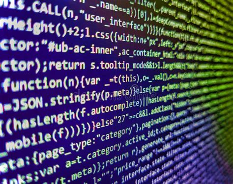 Data Encryption Security Code On A Computer Display Close Up Template