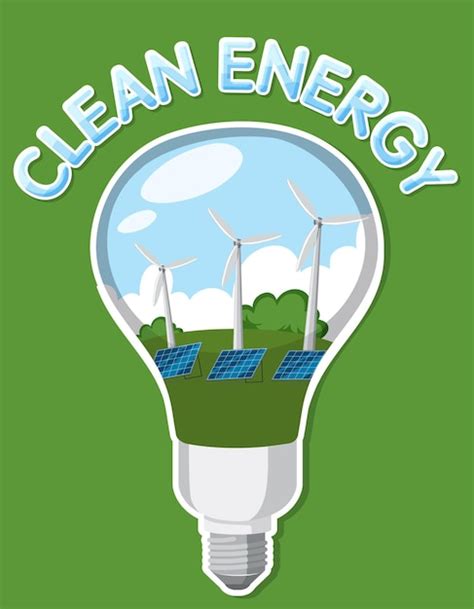 Premium Vector Alternative Clean Energy Vector Concept