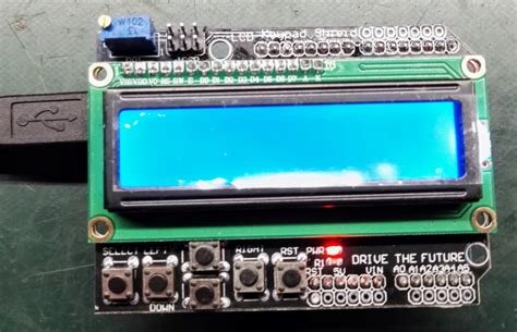 1602 Lcd With Keypad Shield Board Blue Backlight For Arduino