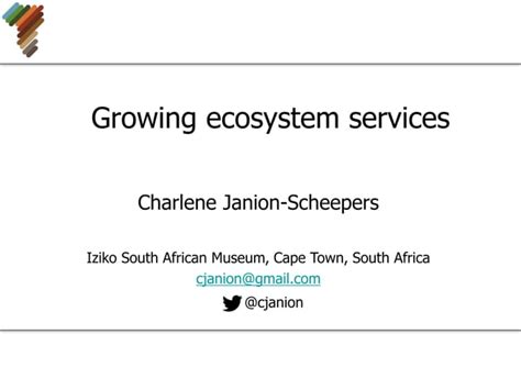 Growing Ecosystem Services Ppt